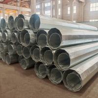 China 2000KGF 355Mpa 60FT 12 Sides Galvanized Power Transmission Steel Pole For Cable Installation for sale