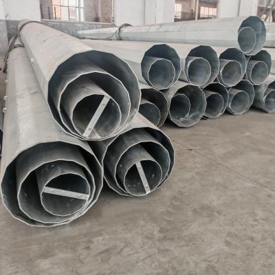 China Hongxin Polygonal Galvanized 450Mpa Steel 90FT 100FT Power Transmission Steel Poles for sale