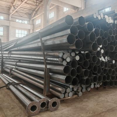 China Hongxin Factory 500KGF Load Philippines Octagonal Distribution Pole Steel Q355 30FT 35FT for sale
