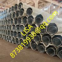 China Hongxin 75FT 1200KGF Polygonal 2-Segments Q355 Hot-Dip Galvanized Transmission Steel Poles for sale