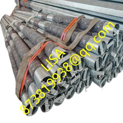 China Hongxin Q235 7M Round Tapered Hot Dip Galvanized Wrapped Street Lighting Steel Pole for sale