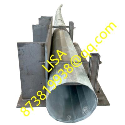 China Hongxin Hot Dip Galvanized Direct Embedded Polygonal Tapered 100FT Steel Transmission Pole for sale