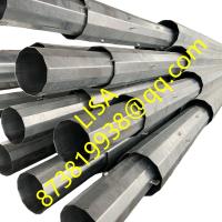 China Hongxin Hot Dip Galvanized Polygonal Direct Embedded Tapered 90FT Transmission and Sub-transmission Steel Poles for sale