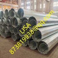 China 69KV 50FT Dodecagonal 1200KGF Hot Dip Galvanized Power Transmission Steel Poles for sale