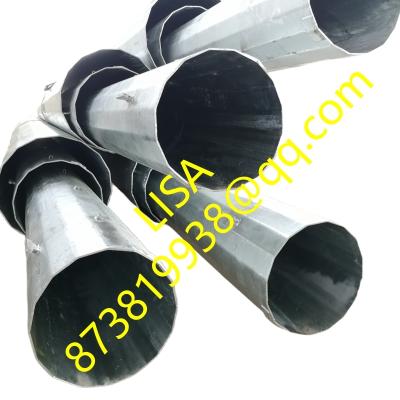 China 69KV 110FT Polygonal Galvanized Steel Transmission Pole with 4 Segments for sale