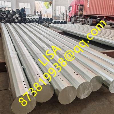 China Dodecagonal Transmission Steel Poles 50FT-100FT Hot Dip Galvanized Powe Poles for sale