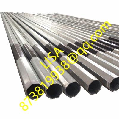 China Hongxin Octagonal 345Mpa Hot Dip Galvanized Octagonal 9M Utility Steel Pole for sale
