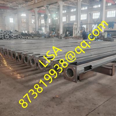 China 8M Q235 Octagonal Street Lighting Pole with Hot Dip Galvanized Single/Double Arm for sale