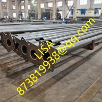 China Q235 12M Hot Dip Galvanized Round Tapered Steel Lighting Poles for sale