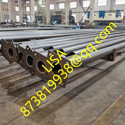 China Q235 12M Hot Dip Galvanized Round Tapered Steel Lighting Poles for sale