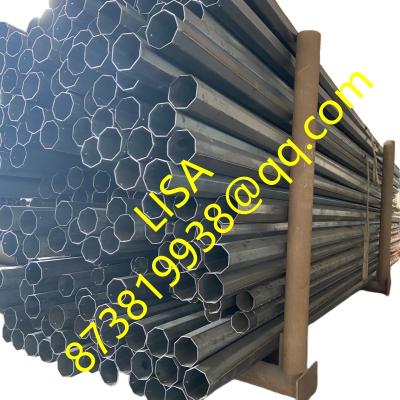 China 8 Sided 345Mpa Steel Utility Pole Octagonal HDG Galvanized Power Distribution Metal Poles for sale