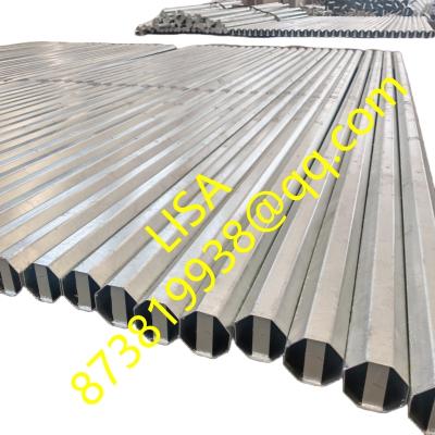 China Philippines 15KV Nea Standard 500KGF Hot Dip Galvanized 30FT 35FT Octagonal Steel Poles for sale