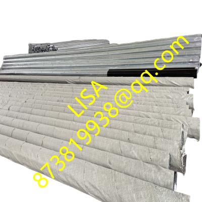 China 25FT Sack Wrapped Bitumen Painted Steel Poles with 350KGF Load and 86 Microns Average Galvanization Coating Thickness for sale