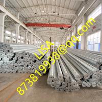 China 15kv 2.75mm Distribution Steel Pole Octagon Shape 30FT Galvanized Pole for sale