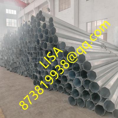 China Q355B 3mm 35FT Hot Dip Galvanized Octagonal Electric Steel Poles for sale
