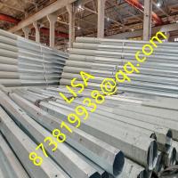 China 45FT Hot-dip Galvanized Octagonal Distribution Steel Poles with Anti-corrosion Bitumen Painting and Sack Wrap for sale