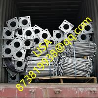 China 30FT Round Tapered Q235B Hot-dip Galvanized Solar Lighting Steel Poles with HDG Anchor Bolts for sale