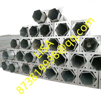 China 12M Height Octagonal Hot Dip Galvanized Electric Steel Pole for Power Distribution for sale