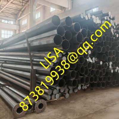 China ASTM A123 Galvanized 10m Medium-Voltage Distribution Steel Pole Pre-Drilled Q235B for sale