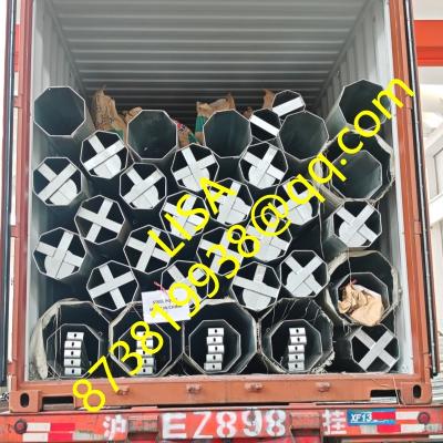 China 75FT Height Hot Dip Galvanized Transmission Steel Pole with Bitumen Painting and Sack Wrap for sale