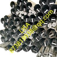 China Hot-Dip Galvanized Tapered Octagonal 11kV Distribution Steel Electric Pole 12m Q345B ASTM A123 for sale