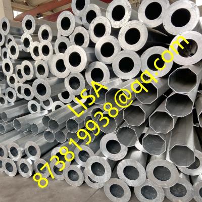 China Philippines Meralco Hot-dip Galvanized Octagonal Tapered Electric Steel Pole with Q355B Material for sale