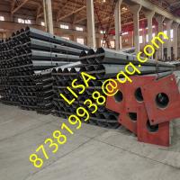 China Israel 9M Height Q235B Hot-dip Galvanized Tapered Steel Lighting Pole with Base Plate for sale