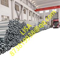 China 30FT Octagonal Hot Dip Galvanized Distribution Steel Poles with ASTM A572 Gr50 Material and 500KGF Min Break Load for sale