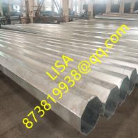 China 40FT 12.192M 1 Segment 500KG Load Hot Dip Galvanized Octagonal Distribution Steel Pole for sale