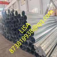 China 40FT Octagonal Hot Dip Galvanized Distribution Steel Pole with 500KG Min Break Load for sale