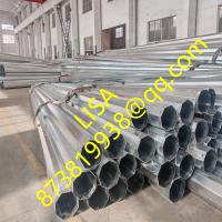 China Hot Dip Galvanized Octagonal Steel Pole with ASTM A572 Material and 25FT-45FT Height for Distribution Lines for sale