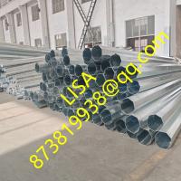 China ASTM ISO Standard 3mm Octagonal Hot Dip Galvanized Distribution Steel Pole with 500KGF Load and 86 Microns Coating for sale