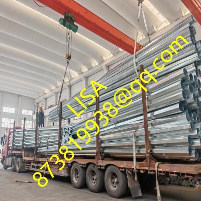 China ASTM ISO Standard 3mm Octagonal Hot Dip Galvanized Distribution Steel Pole with 500KGF Load and 86 Microns Coating for sale
