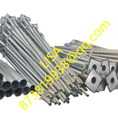 China 9M Height Hot-dip Galvanized Q235B Steel Lighting Pole for Street and Park Illumination for sale