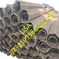 China 45FT Q355B Hot-dip Galvanized Steel Pole for Distribution Lines with 750KG Break Load for sale