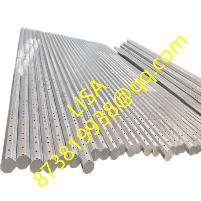 China 25FT Q355B 2.75mm Direct Buried Galvanized Octagonal Steel Pole with 500KGF Min Break Load for Power Distribution for sale