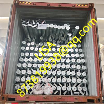China 25FT Hot-dip Galvanized Steel Utility Pole with 300KGF Min Break Load for Power Distribution for sale