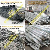 China 58FT ASTM A572 Grade 50 Galvanized Electric Steel Pole with 1000KGF Design Load for 66KV Transmission for sale