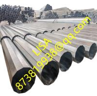 China 50FT 55FT ISO Certified Hot Dip Galvanized Polygonal Steel Poles with Two Segments for sale