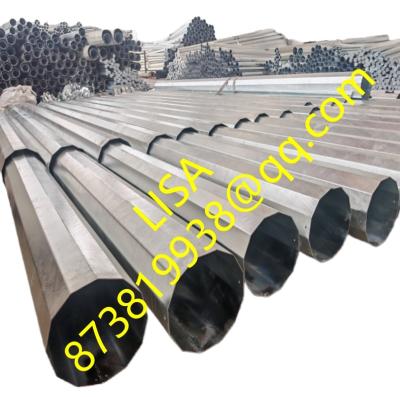 China 50FT 55FT ISO Certified Hot Dip Galvanized Polygonal Steel Poles with Two Segments for sale