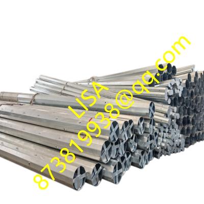China 55FT Dodecagonal Sub-transmission Power Steel Pole with 1200KGS Min Break Load and Hot Dip Galvanized Surface for sale