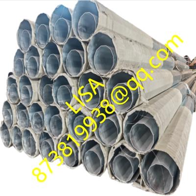 China 60FT 18.288M Dodecagonal Galvanized Transmission Steel Power Pole with 1200KGF Design Load for sale