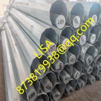 China 60FT 18.288M Dodecagonal Galvanized Transmission Steel Power Pole with 1200KGF Design Load for sale