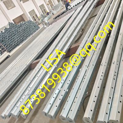 China 35FT Hot-dip Galvanized Octagonal Distribution Steel Pole with 500KG Load for sale