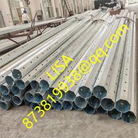 China Dominican 11.9M Hot-dip Galvanized Octagonal Steel Utility Pole with Q355B Material for sale