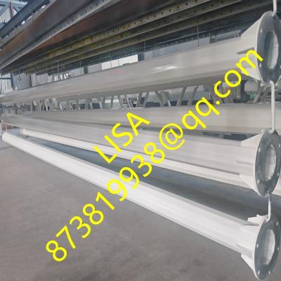 China Dodecagonal 12.9M 17M 20M 25M 30M Lift Type Polygonal High Mast Steel Pole with Hot-dip Galvanization and White Powder Coating Surface for sale