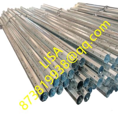 China 12M Height Octagonal Galvanized Steel Pole with 5kN Load for Power Lines for sale