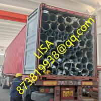 China 12M 8kN Design Load Dominican Octagonal Hot-dip Galvanized Steel Poles with Bitumen Painting and Sack Wrap for sale