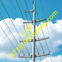 China 10KV 4-Circuits Tension Hot-dip Galvanized Polygonal Steel Pole with Cross arms for sale
