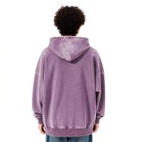 China Gradient Stone Wash Hoodies Drop Shoulder French Terry Crewneck Sweatshirt Oversized For Men for sale